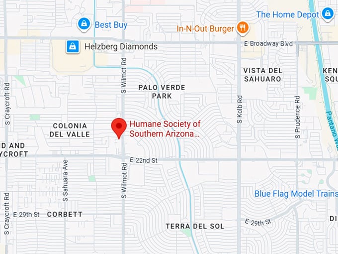 16. humane society of southern arizona thrift store map
