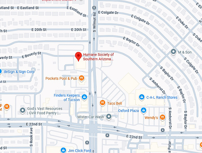 16. humane society of southern arizona thrift store map
