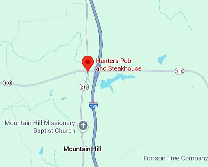 16. hunter&rsquo;s pub & steakhouse map