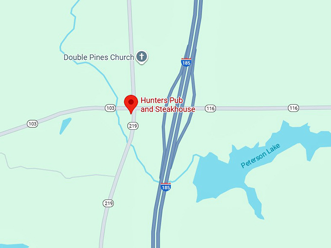 16. hunters pub and steakhouse map