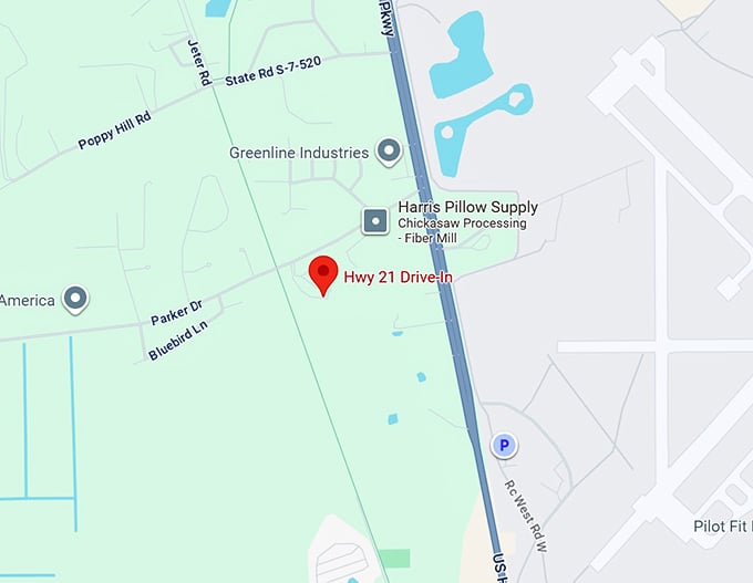 16. hwy 21 drive in map