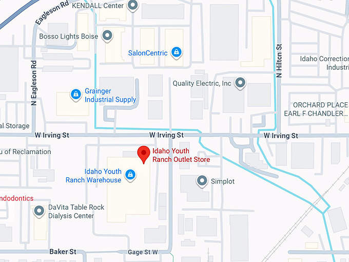 16. idaho youth ranch outlet store map