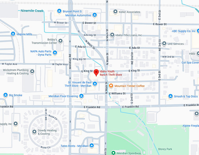 16. idaho youth ranch thrift store map