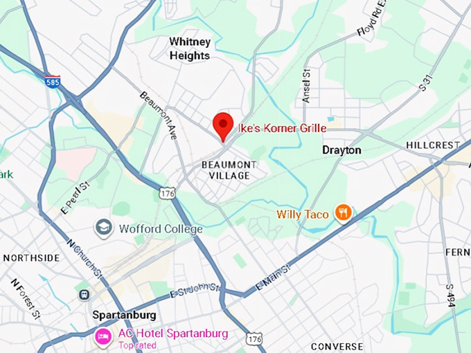 16. ike's korner grille map