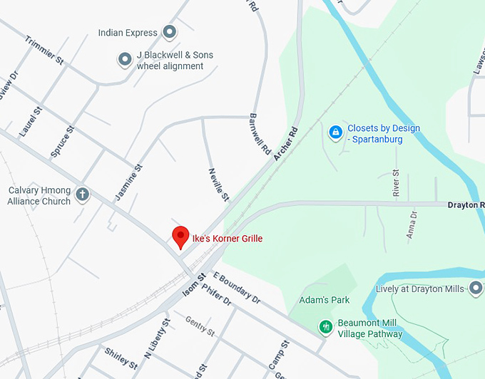 16. ike's korner grille map