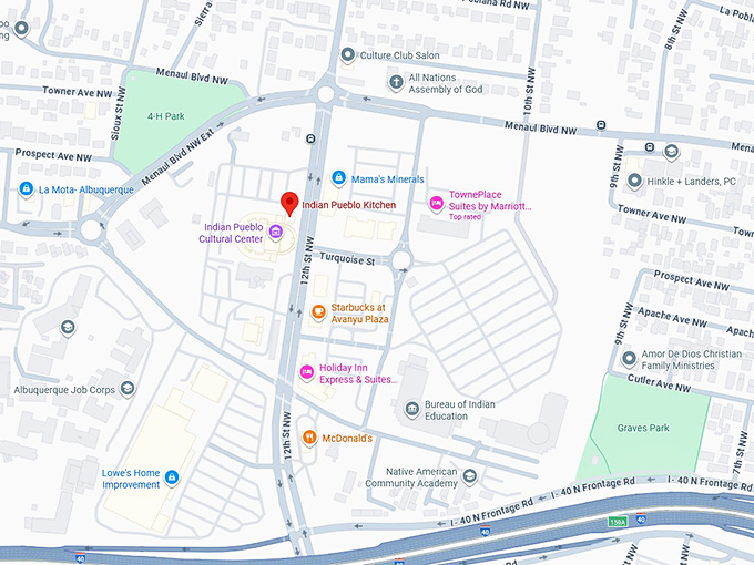 16. indian pueblo kitchen map