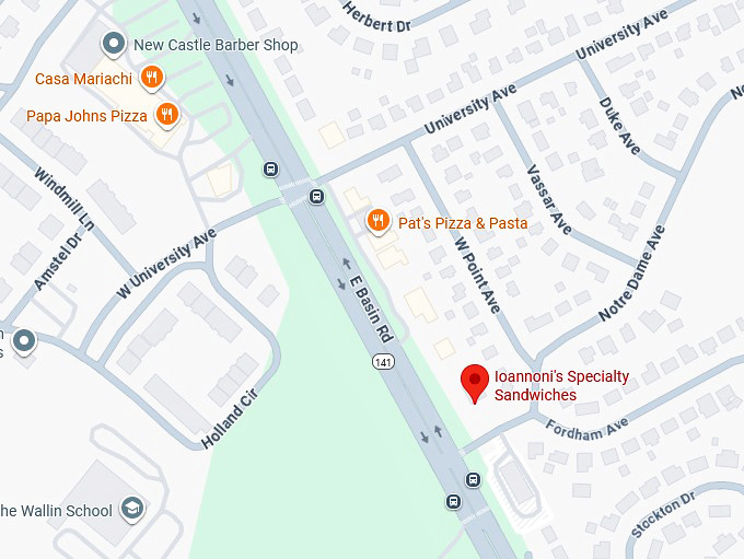 16. ioannoni's specialty sandwiches map