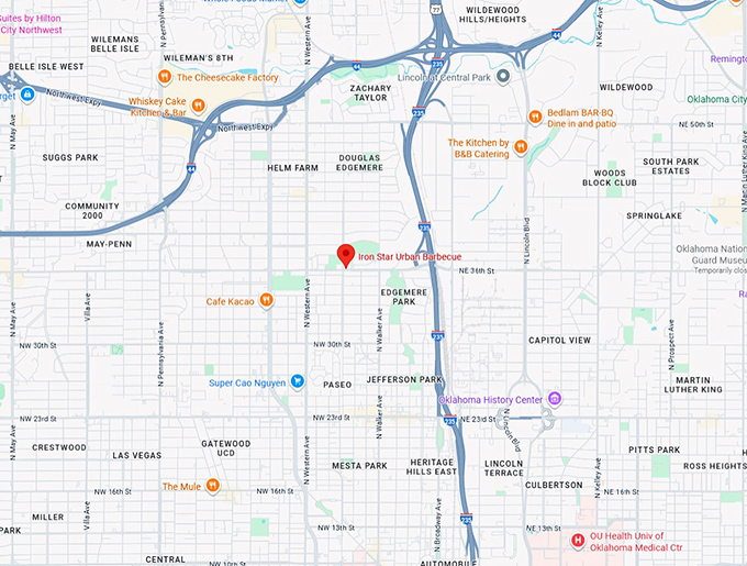 16. iron star urban bbq map