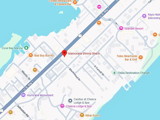16. islamorada shrimp shack map