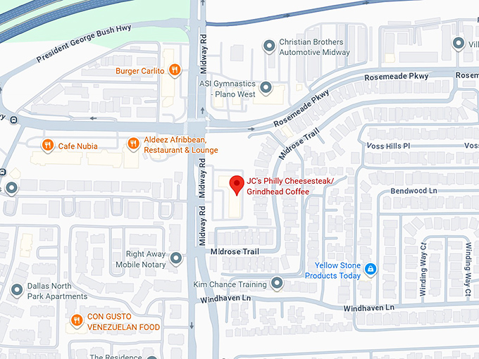 16. jc's philly cheesesteak grindhead coffee map