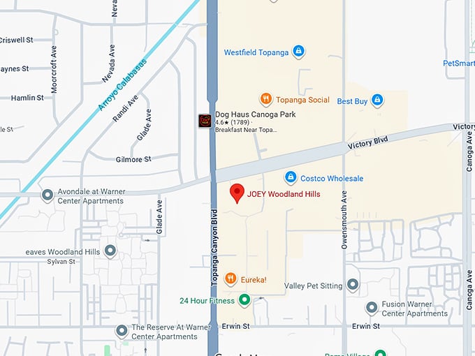 16. joey woodland hills map