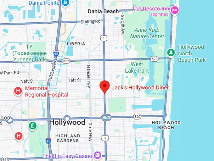 16. jack's hollywood diner map