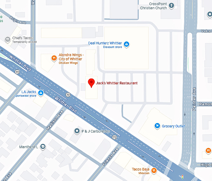 16. jack's whittier restaurant map