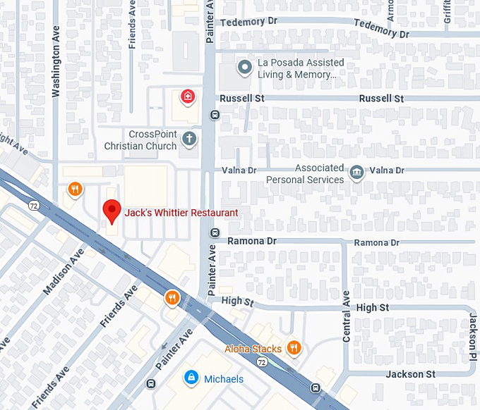 jack's whittier restaurant map