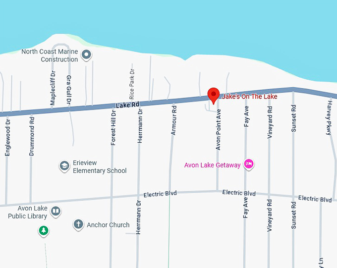 16. jake's on lake map