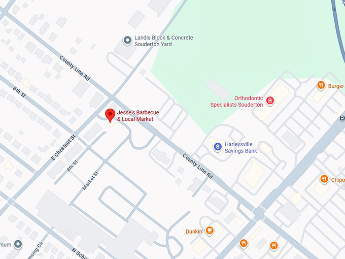 16. jesse's barbecue & local market map