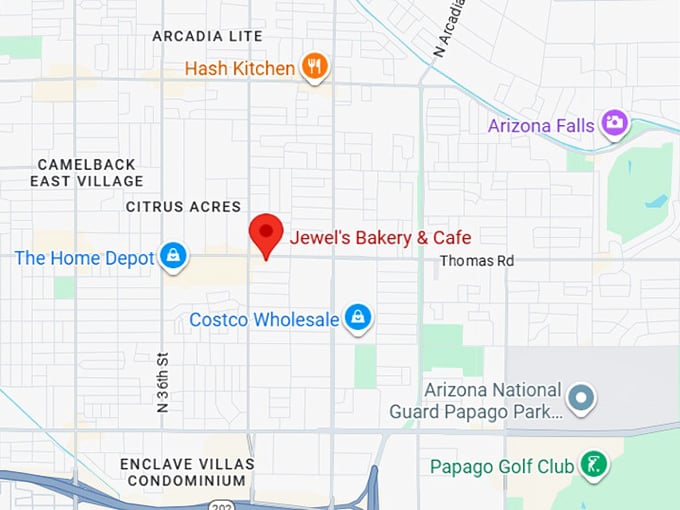 16. jewel's bakery & cafe map