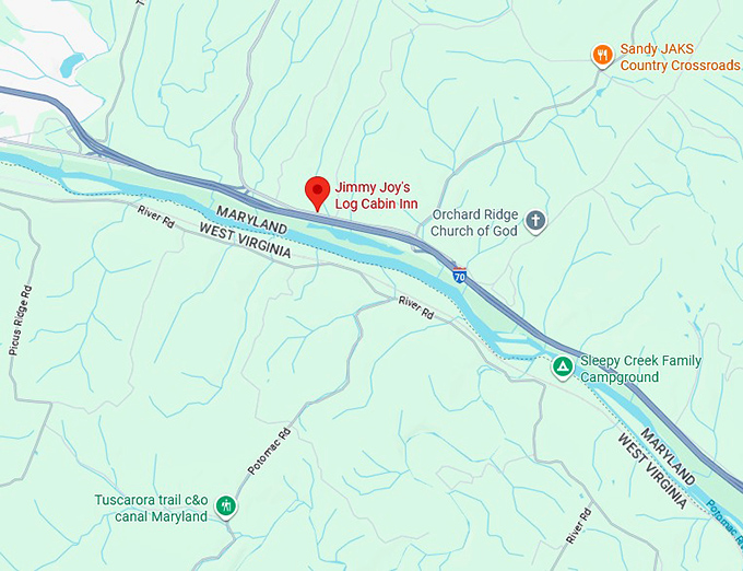 16. jimmy joy&rsquo;s log cabin inn map