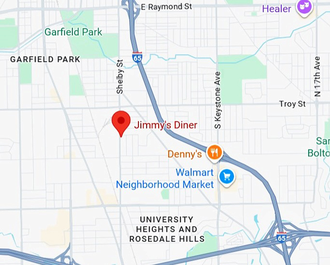 16. jimmy&rsquo;s diner map