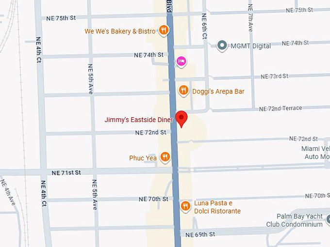 16. jimmy&rsquo;s eastside diner map