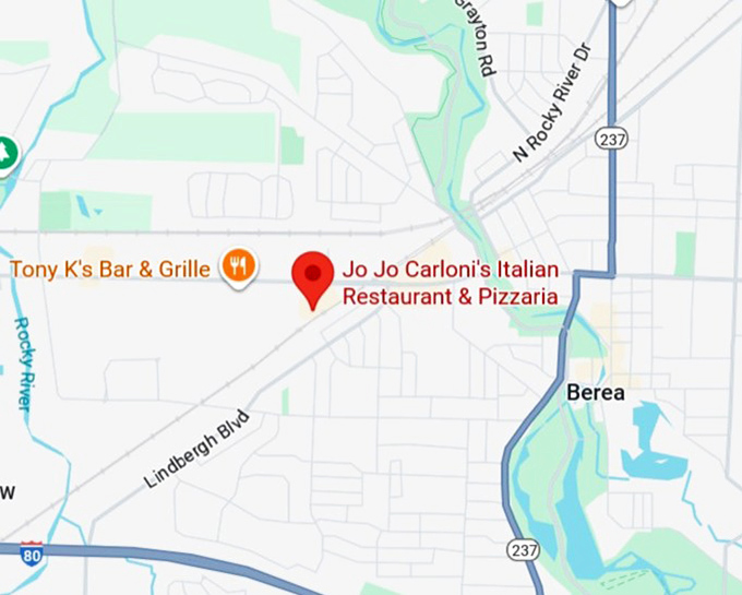 16. jo jo carloni's italian restaurant & pizzaria map