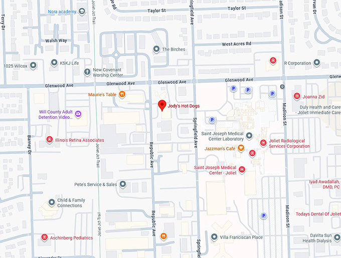 16. jody&rsquo;s hot dogs map