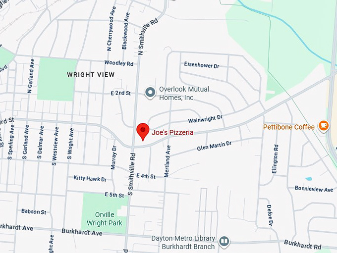 16. joe's pizzeria map