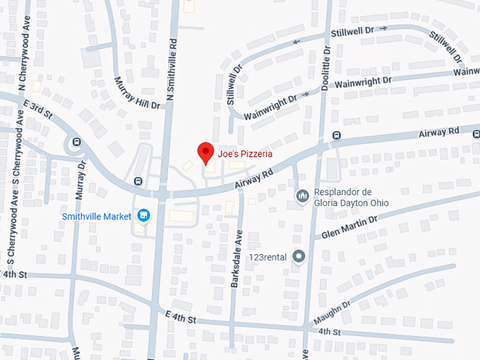 16. joe&rsquo;s pizzeria map