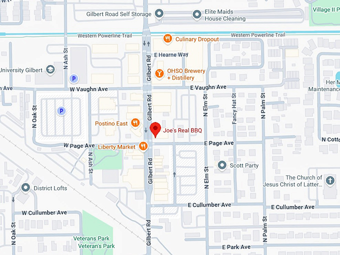 16. joe's real bbq map