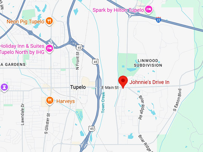 16. johnnie&rsquo;s drive in map