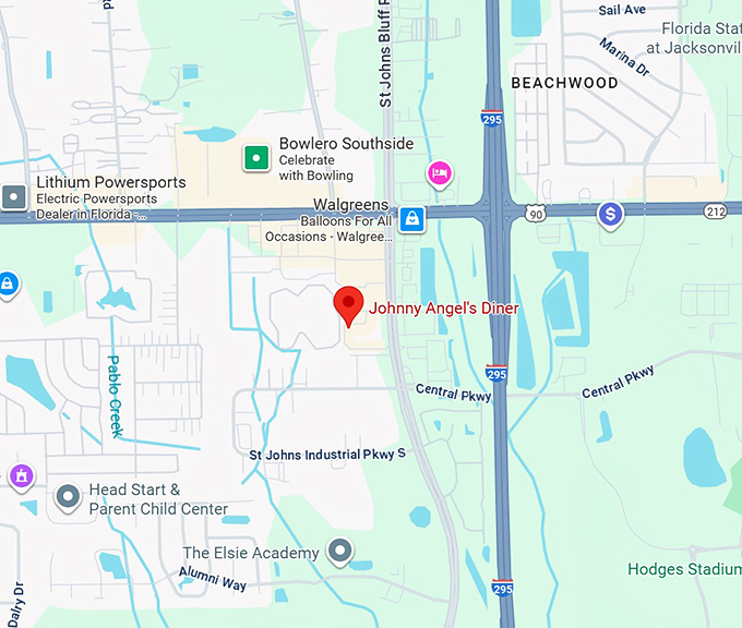 16. johnny angel's diner map