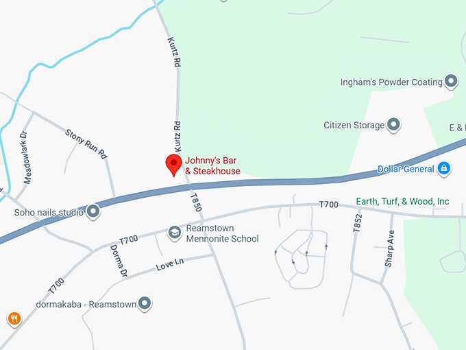 16. johnny's bar & steakhouse map