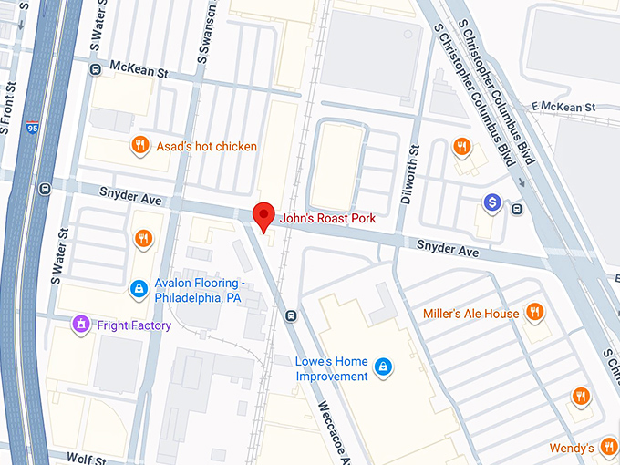 16. john's roast pork map