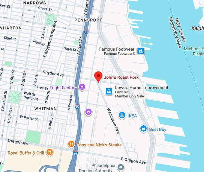 16. john's roast pork map