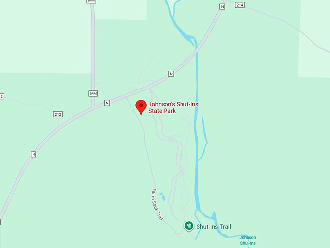 16. johnson's shut ins state park map