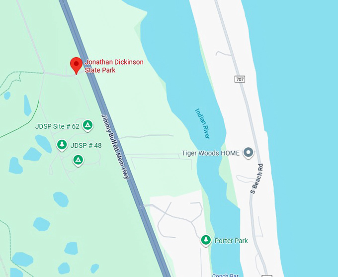 16. jonathan dickinson state park map