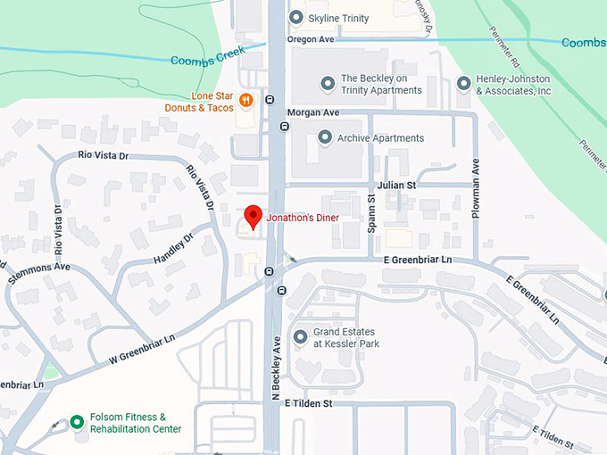 16. jonathon&rsquo;s diner map