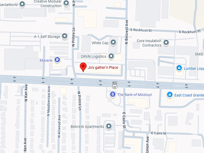 16. jo's gather'n place map