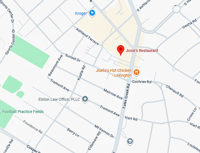 16. josie's restaurant map