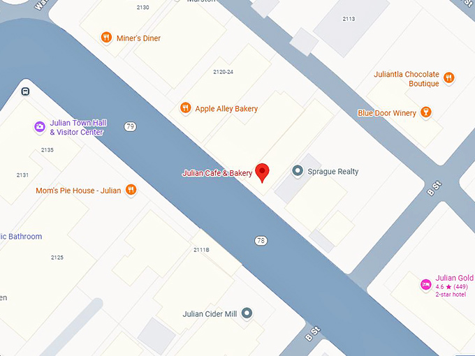 16. julian cafe & bakery map