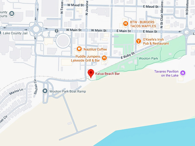 16. kalua beach bar map