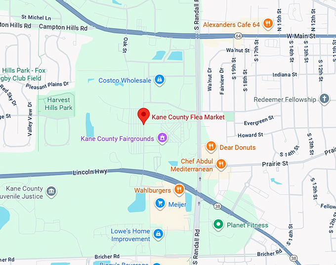 16. kane county flea market map