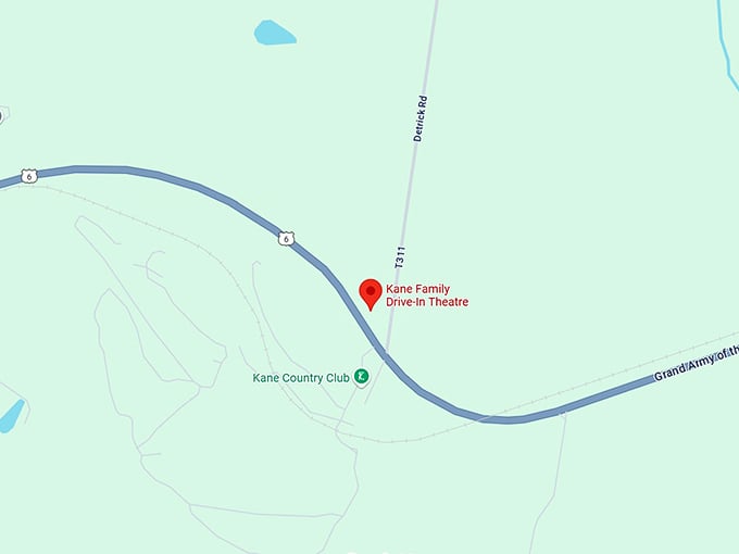 16. kane family drive in theatre map