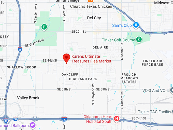 16. karens ultimate treasures flea market map