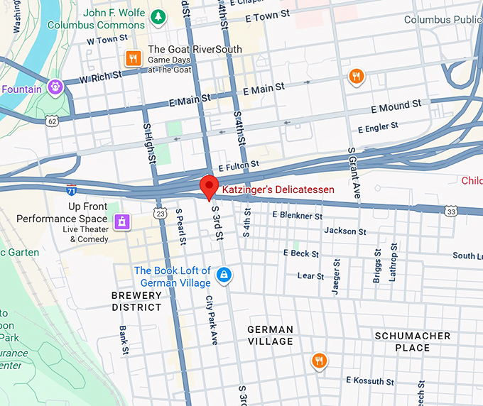 16. katzinger's delicatessen map