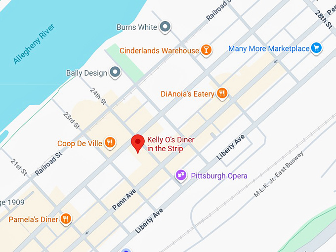 16. kelly o's diner in the strip map