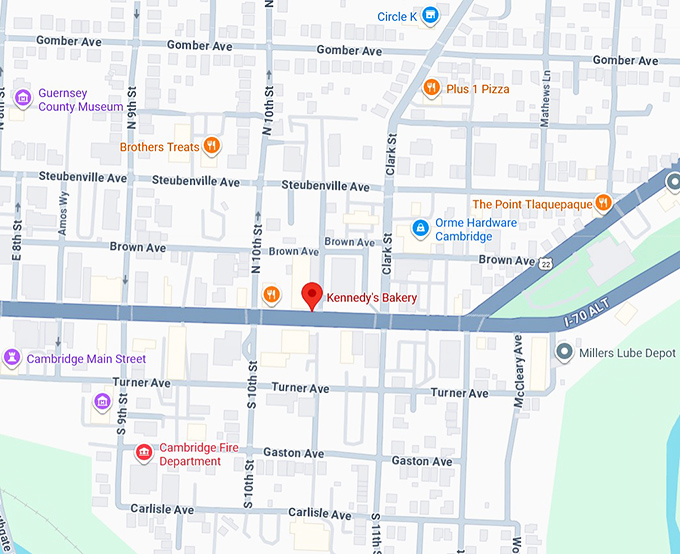 16. kennedy's bakery map