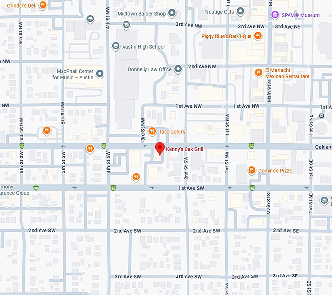 16. kenny&rsquo;s oak grill map