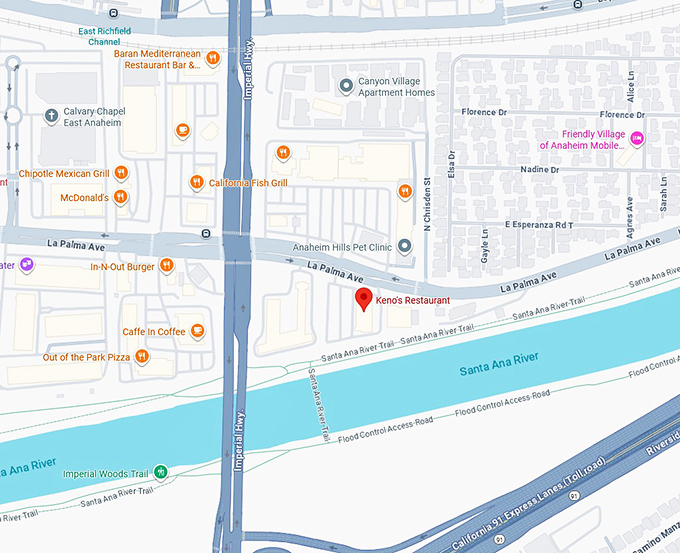 16. keno's restaurant map