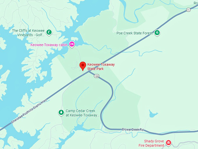 16. keowee toxaway state park map